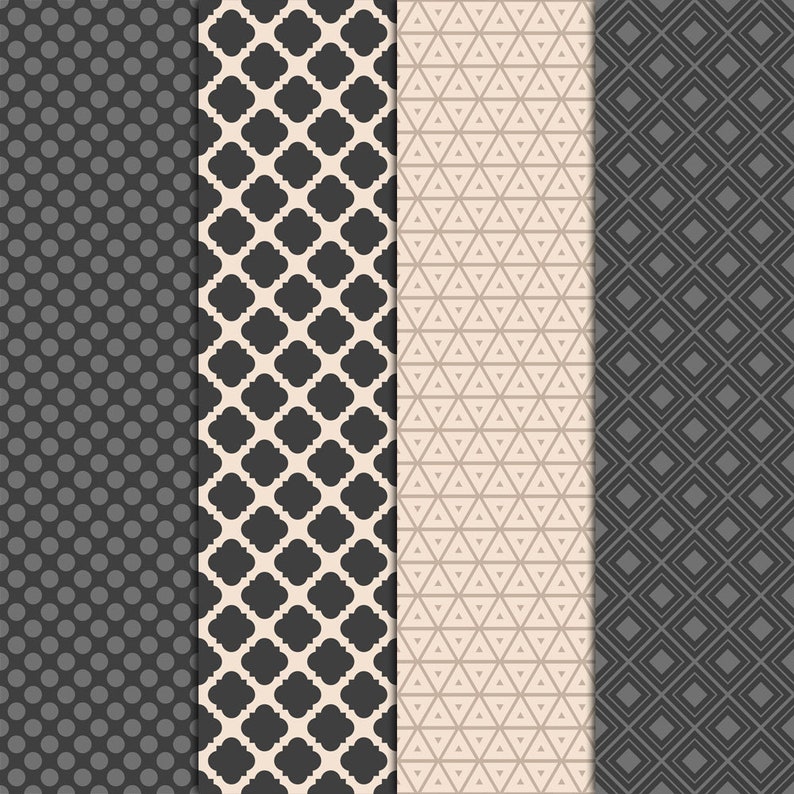 Beige and Gray/grey Patterns Neutral Background 20 Digital | Etsy