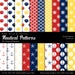 Nautical Patterns Red Blue & Yellow 20 Digital Papers - Etsy