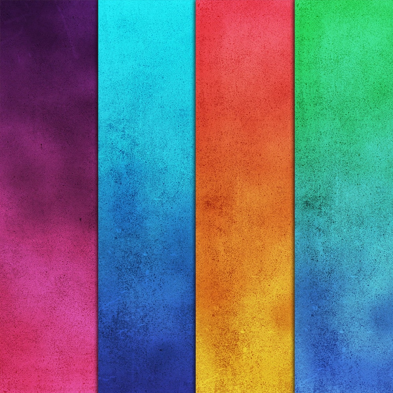 Gradient Grungy Texture Digital Papers Ombre Rainbow - Etsy