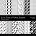 Black and White Digital Papers BUNDLE, Over 100 Digital Papers 12“x12 ...