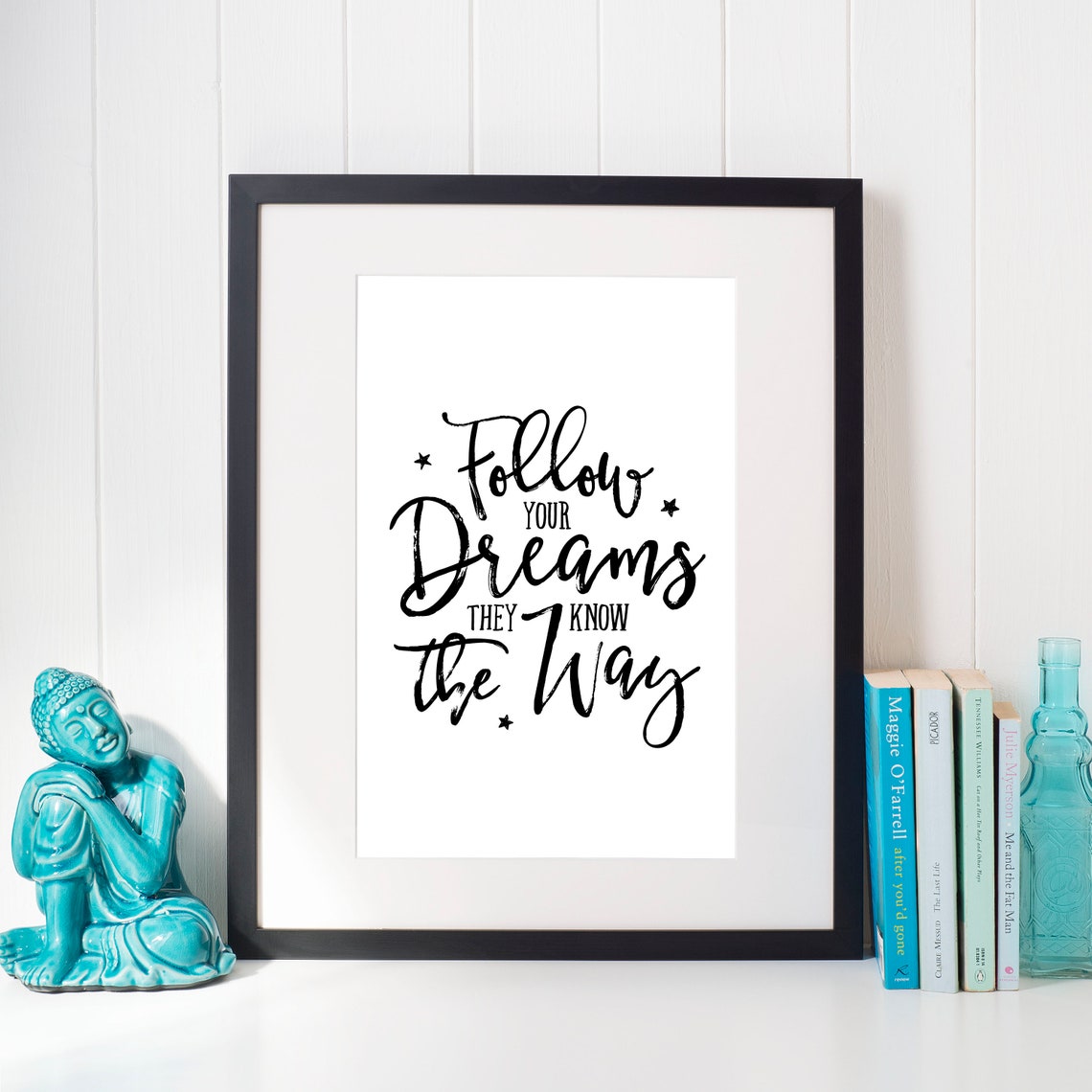 Follow Your Dreams Print Printable Wall Art Inspirational | Etsy