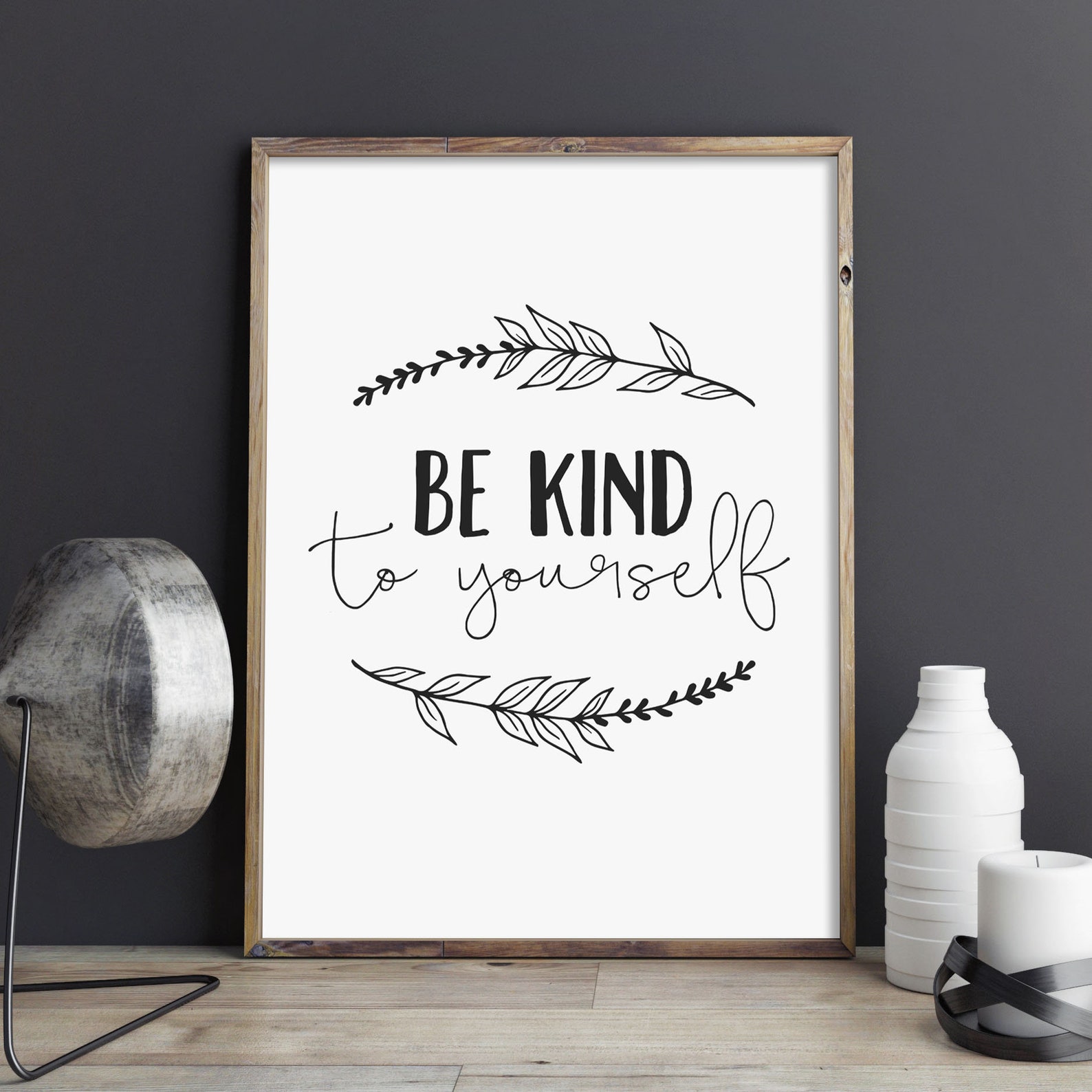 Be Kind to Yourself Printable Wall Art Quote Inspirational - Etsy