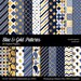 Blue & Gold Patterns 20 Digital Papers 12x12 Photoshop - Etsy