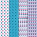 Pink and Blue Patterns, 20 Digital Papers 12x12, Pattern File PAT ...