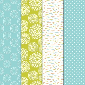 Playful Pastel Spring Patterns, Digital Paper, 20 Digital Papers (12 ...