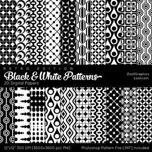 Black and White Digital Papers BUNDLE, Over 100 Digital Papers 12“x12 ...