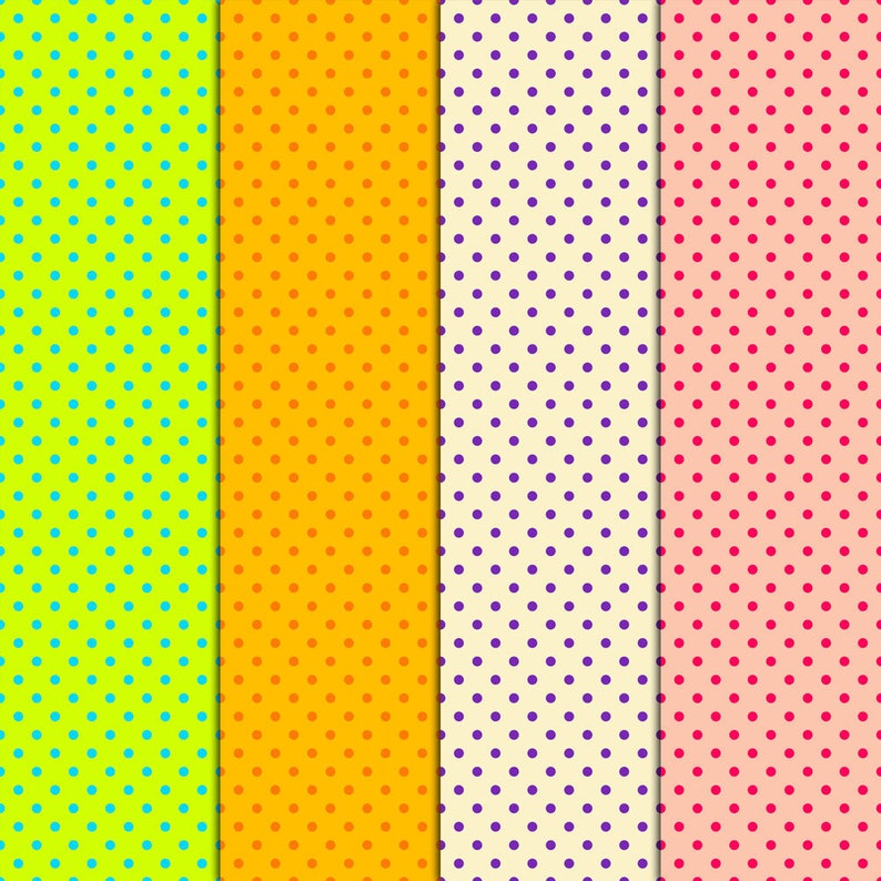 Vibrant Summer Colors Patterns, Neon Paper, 20 Digital Papers 12x12 ...