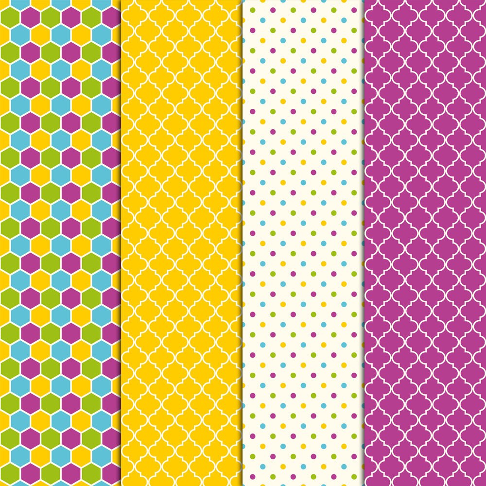 Fun and Bright Colors Patterns 20 Digital Papers 12x12 | Etsy