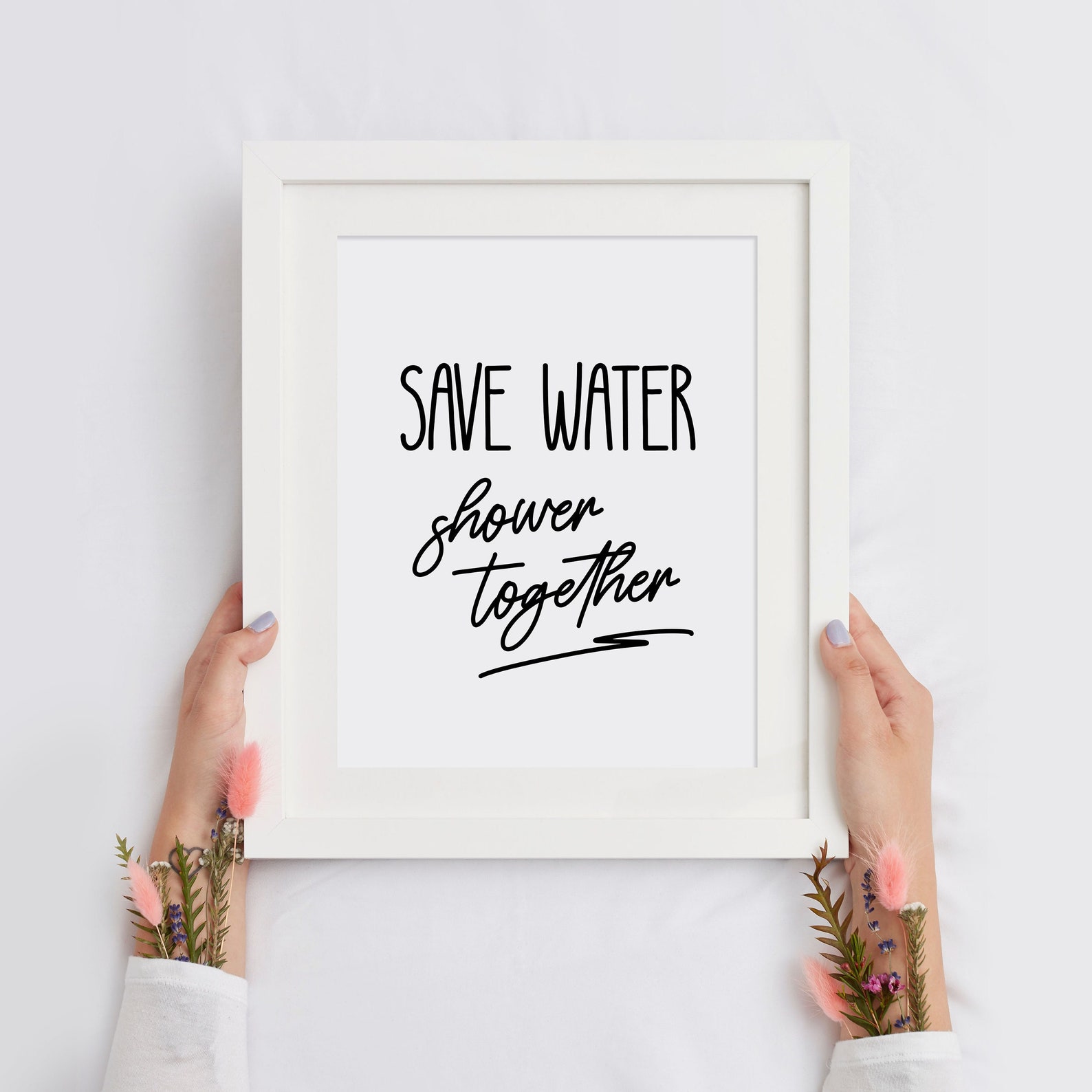 Save Water Shower Together Print Bathroom Poster Funny - Etsy