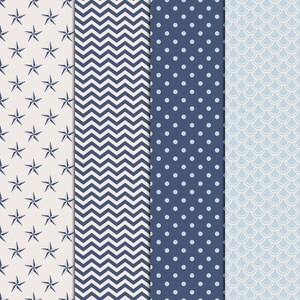 Seaside Patterns, 20 Digital Papers (12"x12"), Nautical Patterns, PAT ...