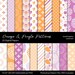 Orange and Purple Patterns, Digital Paper, 20 Digital Papers 12x12, PAT ...