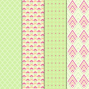Soft Spring Colors Patterns, 20 Digital Papers 12x12, Photoshop Pattern ...