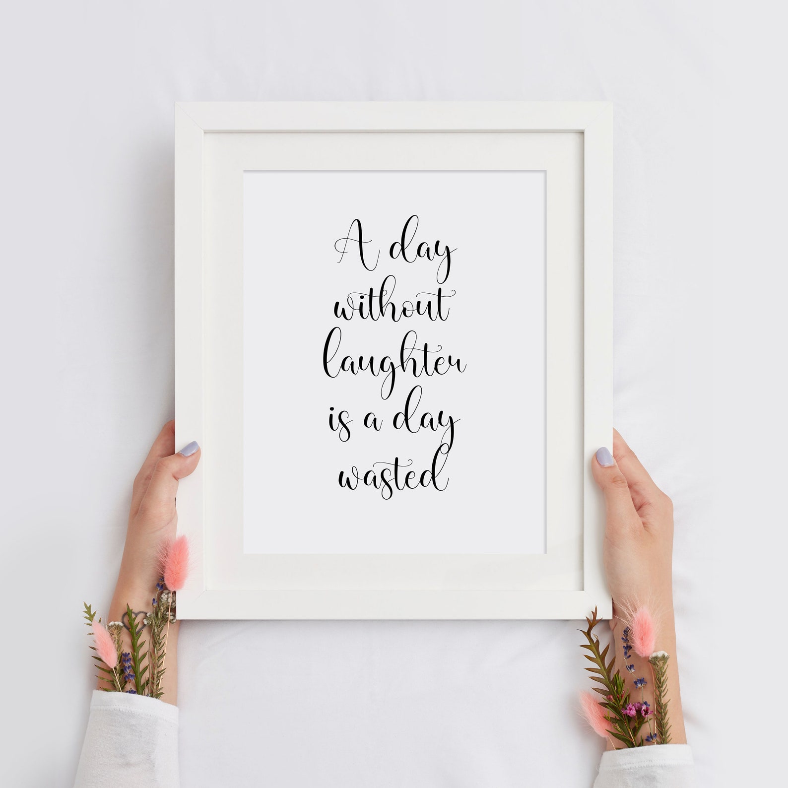 A Day Without Laughter is A Day Wasted Print Living Room | Etsy