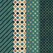 Teal & Copper Patterns, 20 Digital Papers 12“x12“, PAT File Included ...