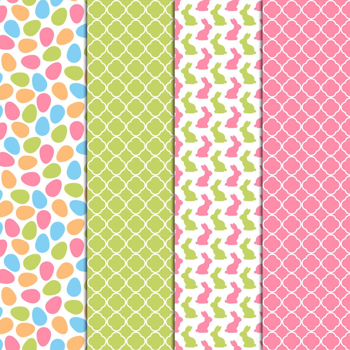Easter Patterns 20 Digital Papers 12x12 Easter Eggs - Etsy