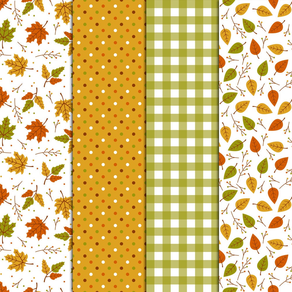 Autumn Patterns Premium Edition 16 Digital Papers 12x12 | Etsy