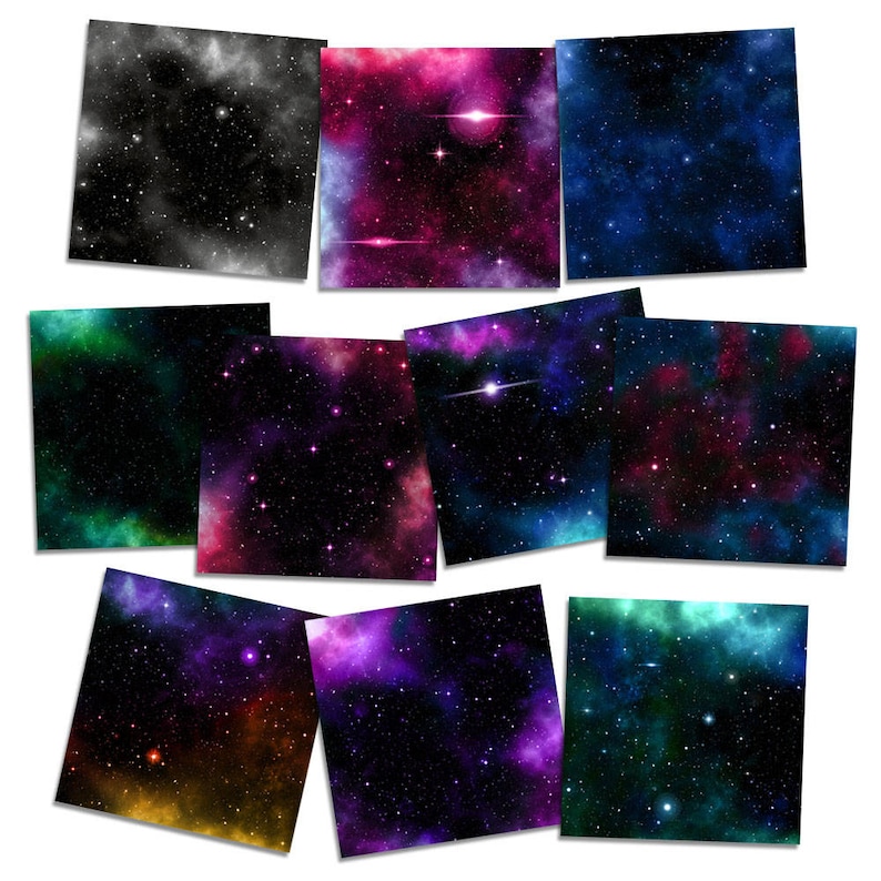 Galaxy Digital Papers Space Universe Sky Stars Night Sky | Etsy