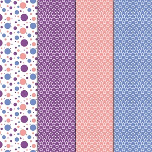 Stars, Dots & Stripes Patterns, 20 Digital Papers (12“x12“), Photoshop ...