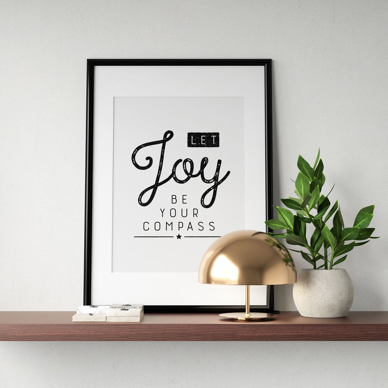 Let Joy Be Your Compass Printable Art Inspirational Quote - Etsy