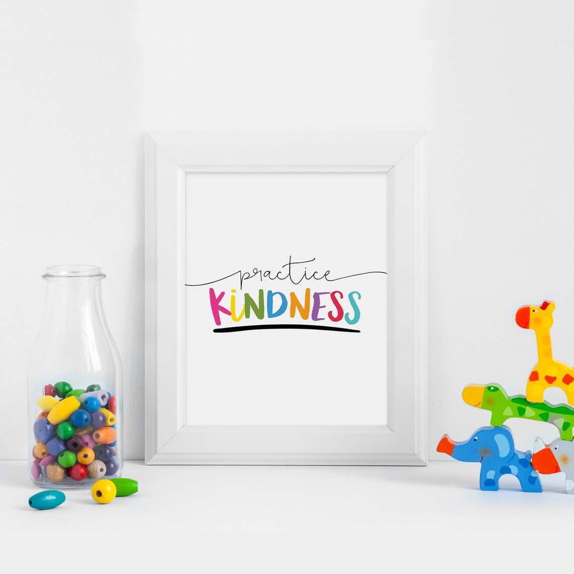 Practice Kindness Inspirational Print Kindness Quote Kids | Etsy