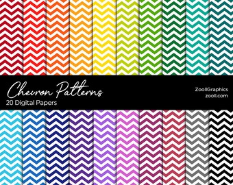 Teal & Gray Chevron Digital Paper Chevron Scrapbooking Paper - Etsy