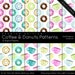 Coffee and Donuts Patterns – Premium Edition, 12 Digital Papers (12“x12 ...