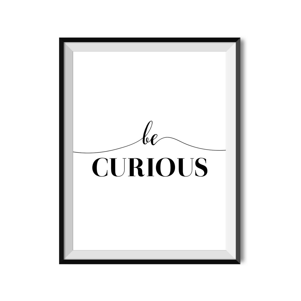 Be Curious Printable Wall Art Inspirational Poster | Etsy