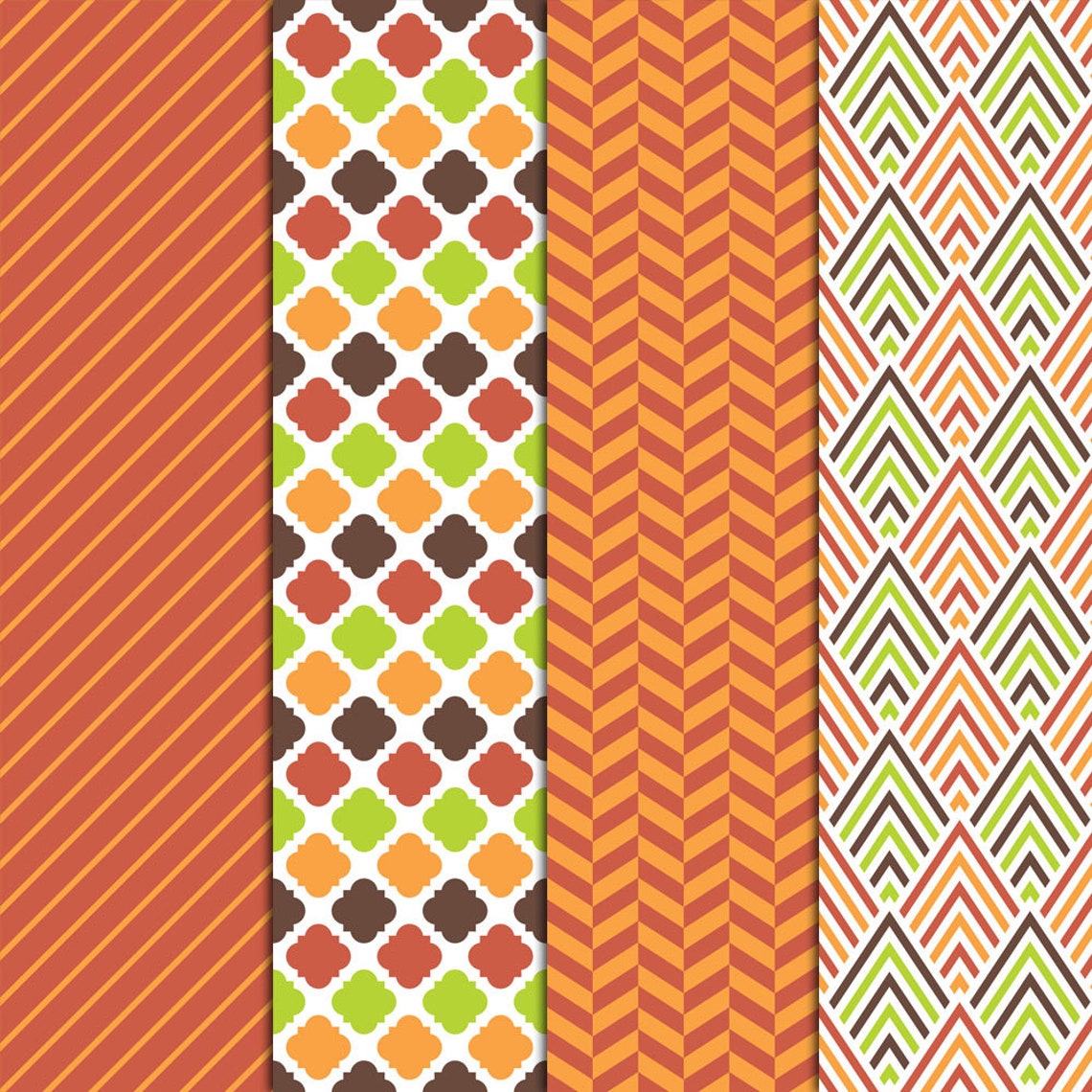 Earth Colors Patterns 20 Digital Papers 12x12 Bohemian - Etsy