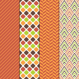 Earth Colors Patterns, 20 Digital Papers (12“x12“), Bohemian Colors ...
