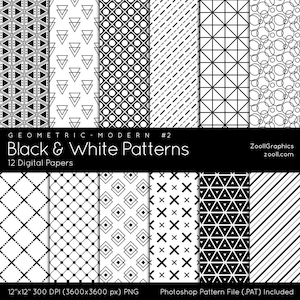 Black and White Digital Papers BUNDLE, Over 100 Digital Papers 12“x12 ...