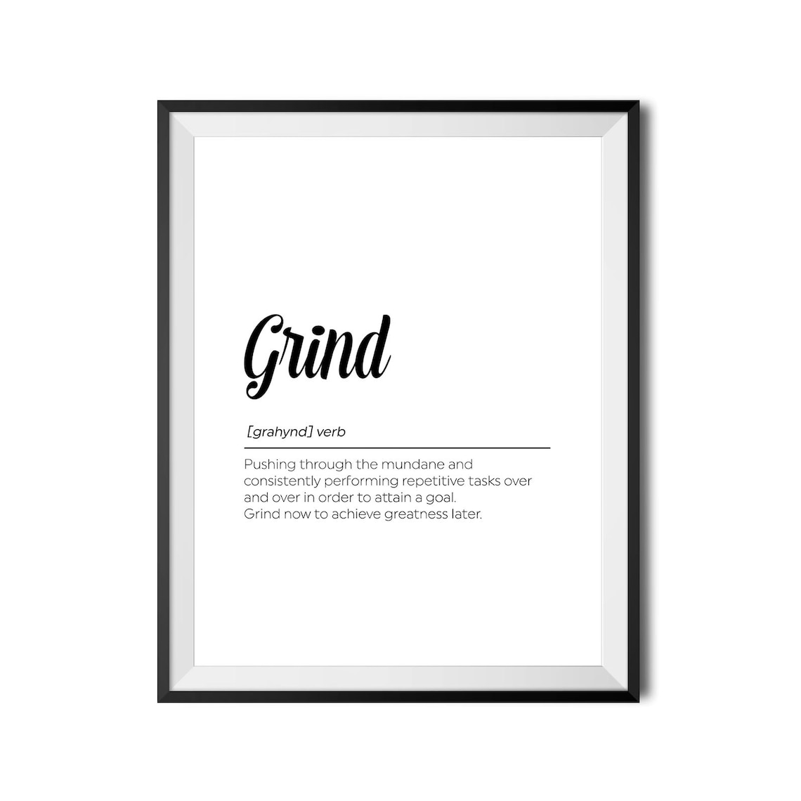 Grind Definition Print Motivational Poster Office Printable - Etsy