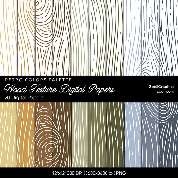 Wood Texture Digital Papers 20 Digital Papers 12x12 Tree - Etsy