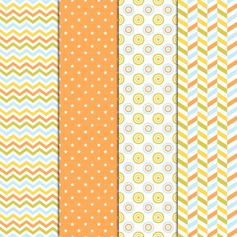 Happy and Colorful Patterns 20 Digital Papers | Etsy