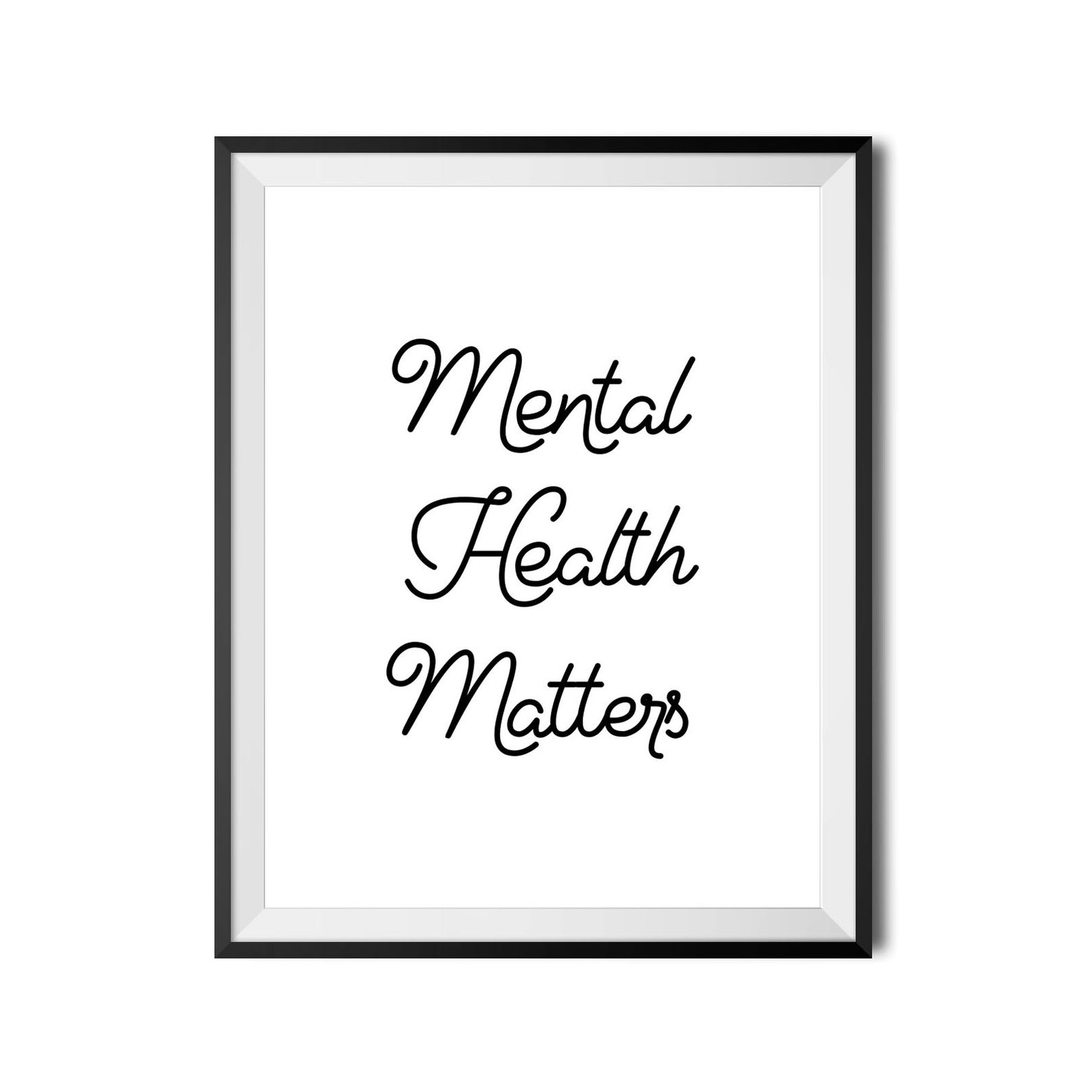 Mental Health Matters Printable Wall Art Self Love Poster | Etsy