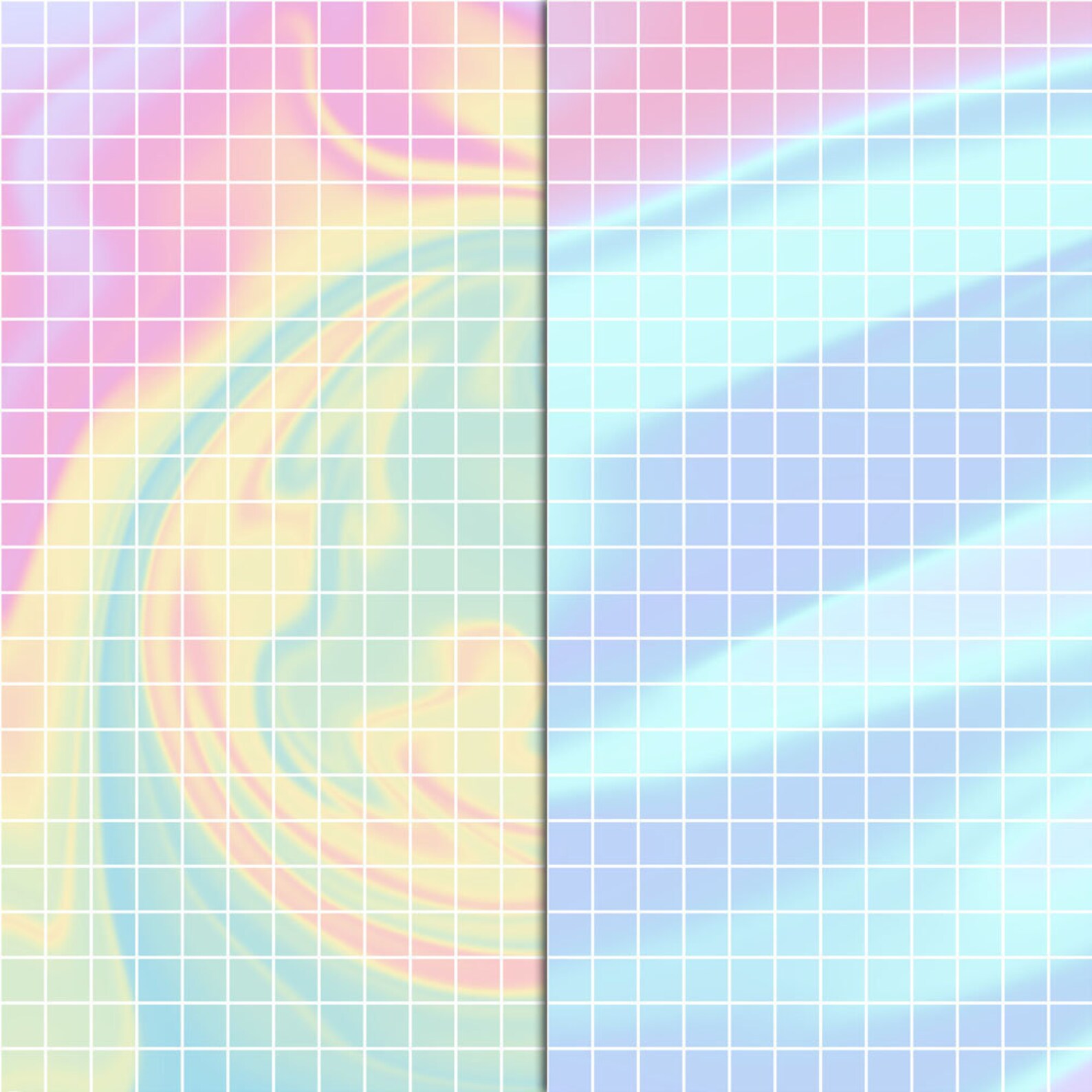 Holographic Grid Digital Papers 10 Digital Papers 12x12 - Etsy