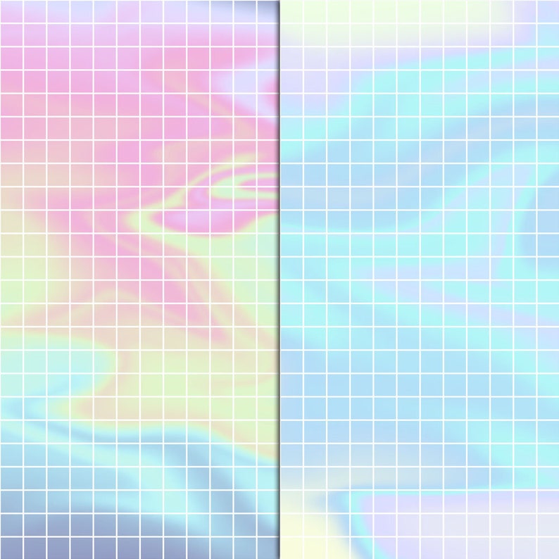 Holographic Grid Digital Papers 10 Digital Papers 12x12 - Etsy