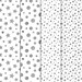 Silver Confetti Patterns, 12 Digital Papers 12“x12“, Birthday Party ...