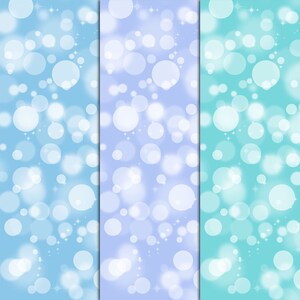 Winter Bokeh Digital Papers, Scrapbooking Papers, Bokeh Lights ...