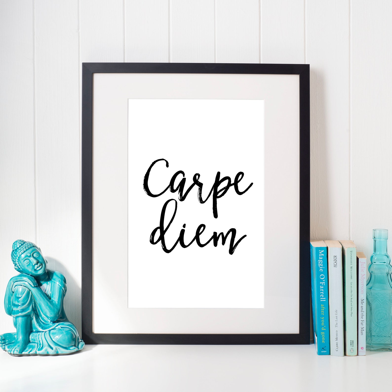 Carpe Diem Printable Art Quote Inspirational Typography | Etsy