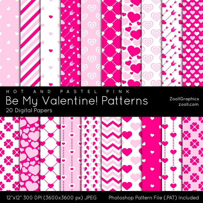 Be My Valentine BUNDLE Over 150 Digital Papers - Etsy