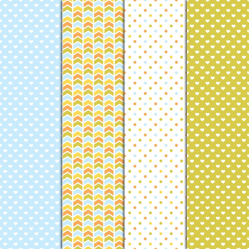 Happy and Colorful Patterns 20 Digital Papers - Etsy