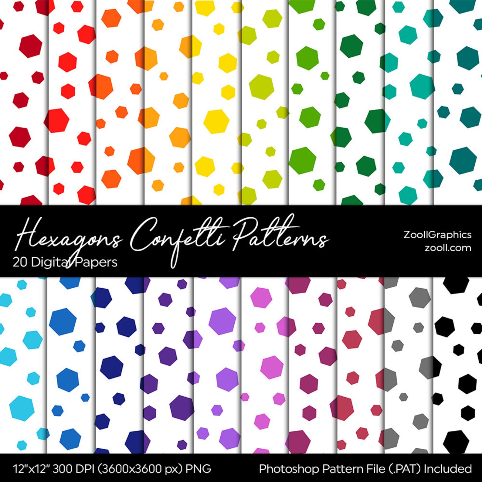 Colorful Confetti Digital Papers BUNDLE Over 130 Digital | Etsy