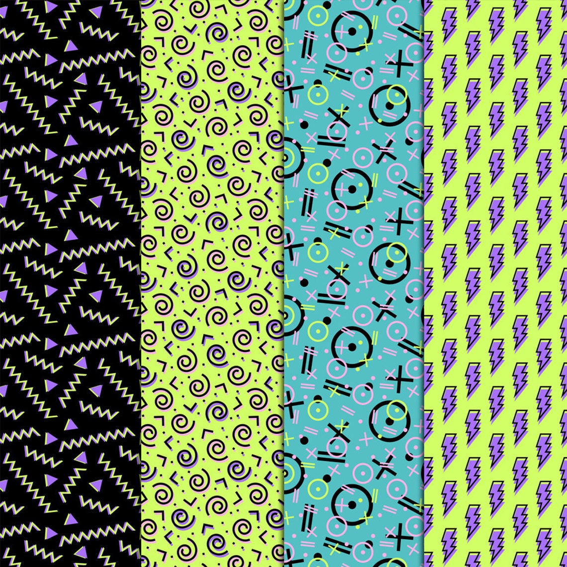 80's Retro Patterns 80's/90's Patterns 16 - Etsy