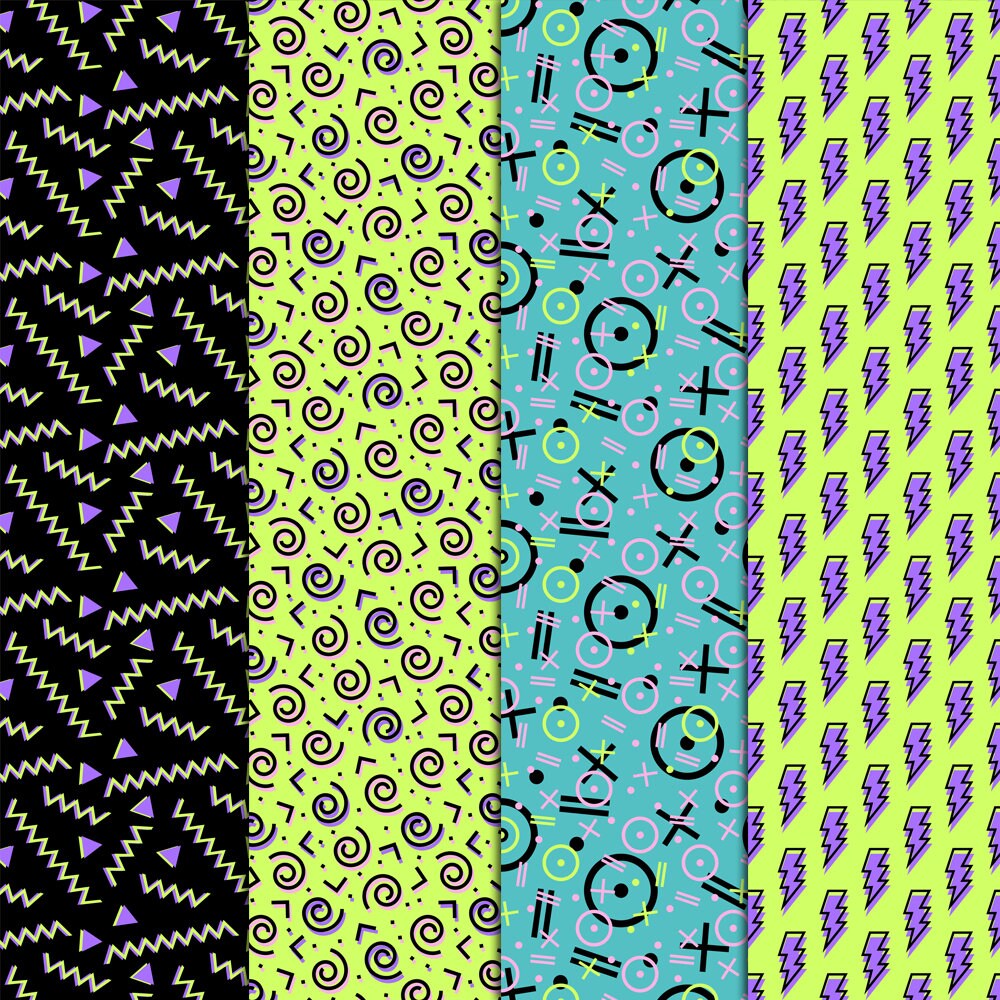 80's Retro Patterns 80's/90's Patterns 16 - Etsy