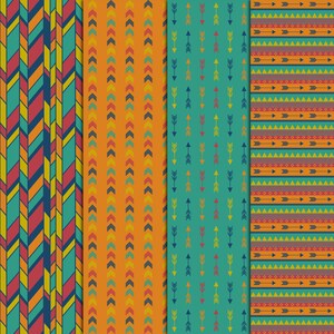 Bohemian Tribal Patterns, 12 Digital Papers 12“x12“, PAT File Included ...