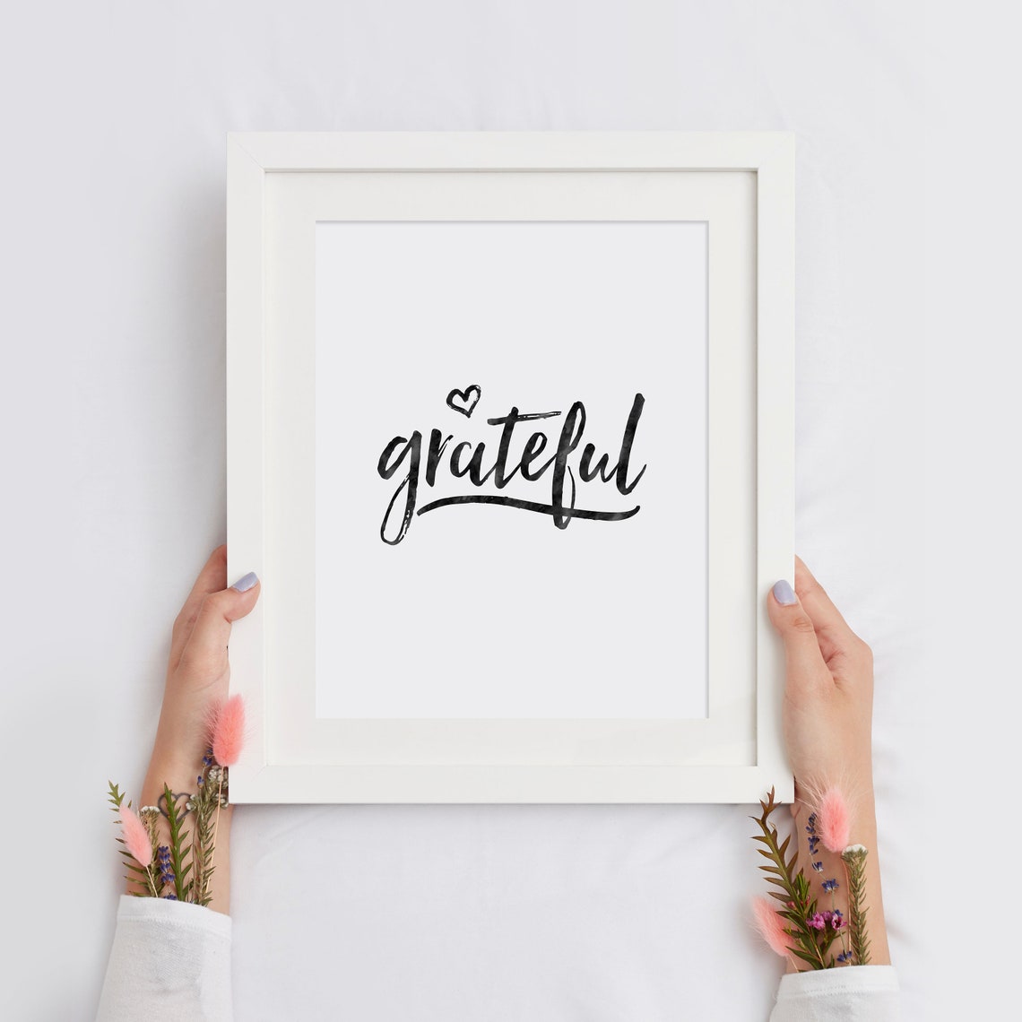 Grateful Printable Art Quote Inspirational Typography - Etsy