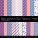 Stars, Dots & Stripes Patterns, 20 Digital Papers (12“x12“), Photoshop ...