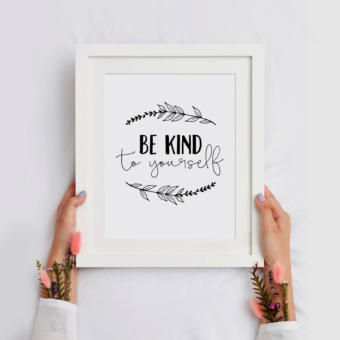 Be Kind to Yourself, Printable Wall Art Quote, Inspirational Saying ...