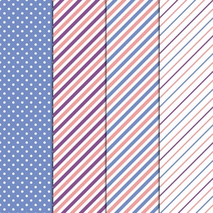 Stars, Dots & Stripes Patterns, 20 Digital Papers (12“x12“), Photoshop ...