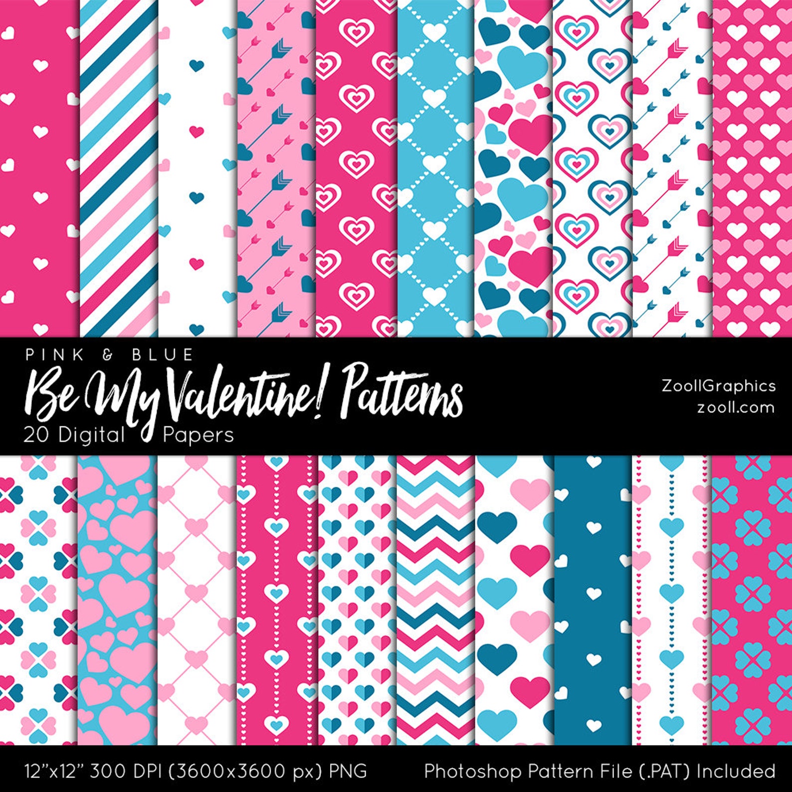 Be My Valentine BUNDLE Over 150 Digital Papers - Etsy